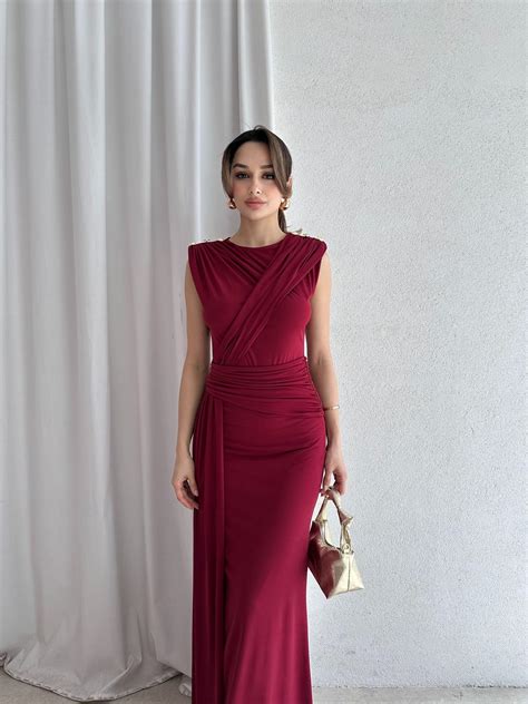 Oscar Maxi Elbise 8865 Elbİse Mooi Butik
