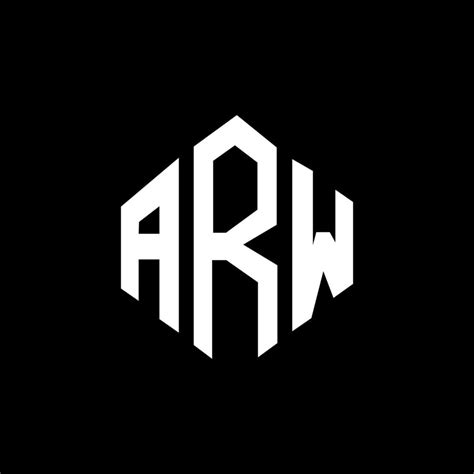Arw Letter Logo Design With Polygon Shape Arw Polygon And Cube Shape Logo Design Arw Hexagon