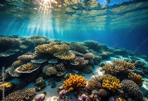 Sunlight Reflecting Ocean Floor Through Glass Bottom Boat Reflection