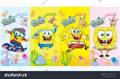 Editorial Cartoon Vector Illustration Spongebob Squarepants 库存矢量图（免版税