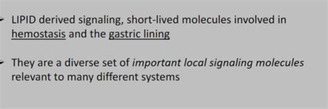 Eicosanoids Flashcards Quizlet
