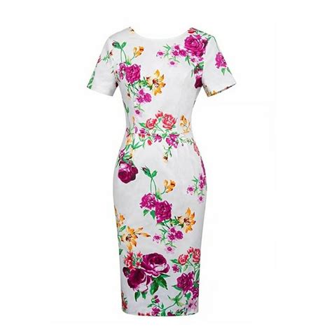 💐joyful Flowers Pencil Dress 💐 Perfect For Spring Ans Summer🌞 Pencil