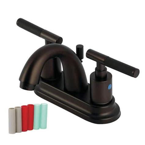 Kingston Brass Kaiser 4 In Centerset 2 Handle Bathroom Faucet With Pop