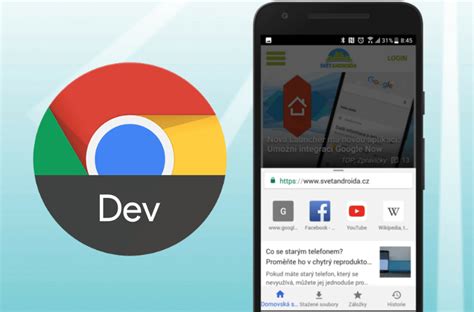 Vylepšení Pro Majitele Velkých Telefonů Chrome Dev Má Lištu Dole
