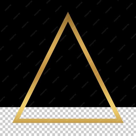 Premium Psd Luxury Golden Triangle Frame Design Transparant Png Shape