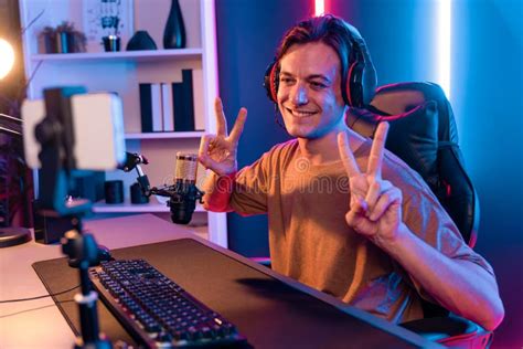 Streamer Live Steaming On Media Social Online By Smartphone Pecuniary