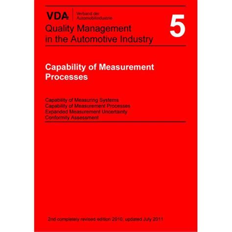 Promo Buku Automotive Vda Volume 5 Capability Of Measurement Processes