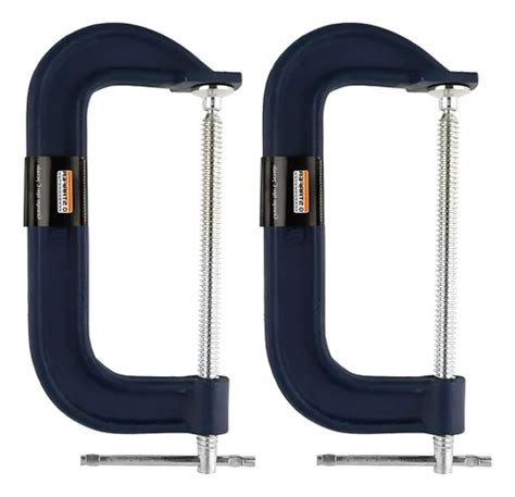 Kit 2 Grampo Tipo C Pesado Carpinteiro 6 Polegadas Starfer Frete Grátis