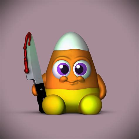 Cute Murder Corn 3d Model By Chelscct Chelseycreatesthings On Thangs