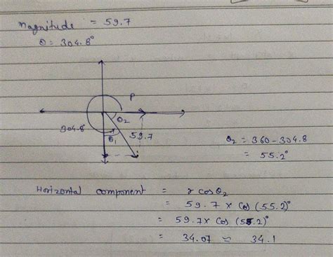 [solved] find the horizontal and vertical components of vector v if the