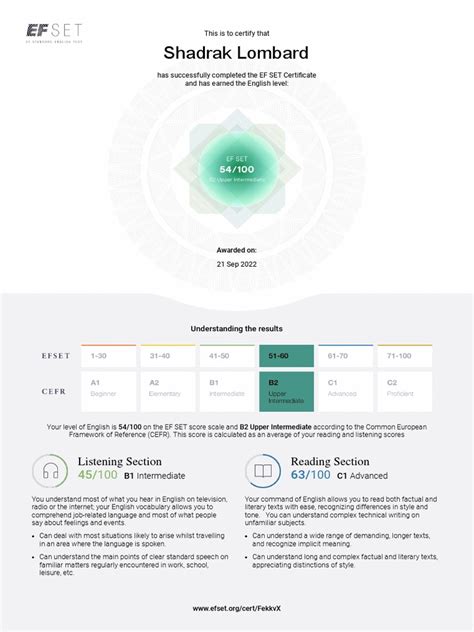 Ef Set Certificate Pdf