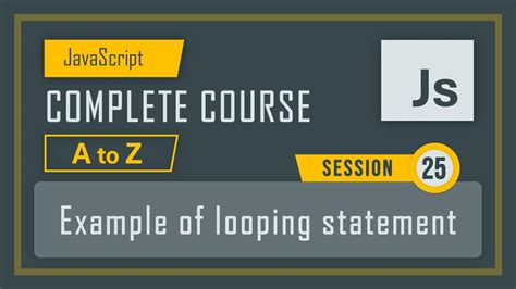 25 Exercise On Loops Lecture 25 Javascript Course In Detail