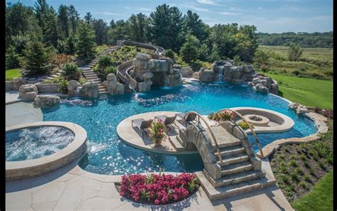 Swimming Pools With Slides Dream Backyard Pool With Slide Pools With