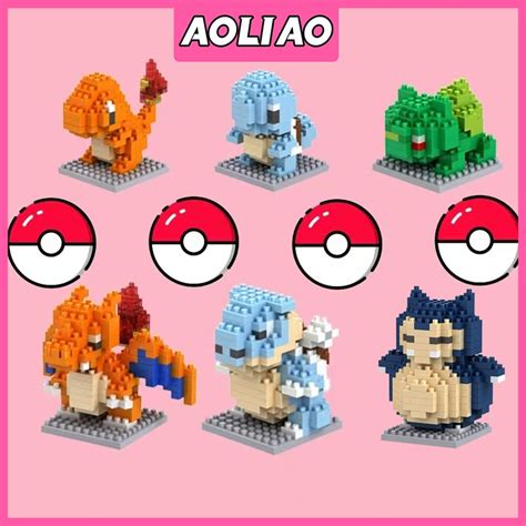 Jual Aoliao Mainan Blok Pikachu Nano Seri Pokémon Mini Block Bricks