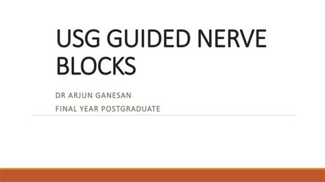 Usg Guided Nerve Blocks Pec 1 Pec 2 Block Pptx