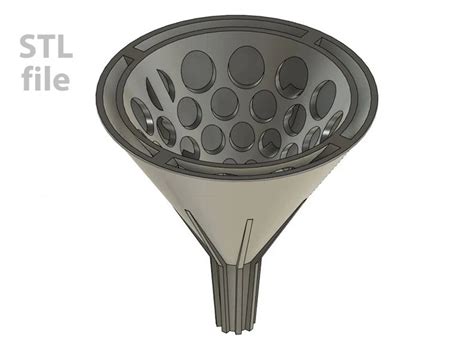 Filtering Funnel Downloadable Stl File For 3d Printing Etsy