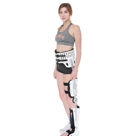 Adjustable Hip Knee Ankle Dislocate Hip Brace Orthosis For Lower Limb