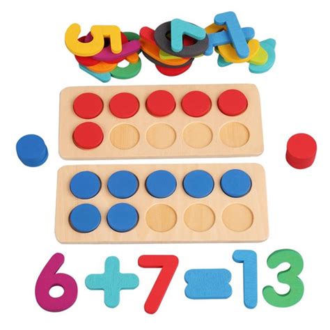 Wooden Ten Frame Set Math Manipulatives For Kindergarten Elementary 1st