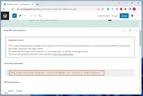 How To Add A Qr Code In Wordpress Itechguides