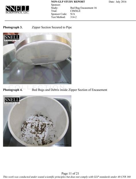 Bed Bug Mattress Encasement Test Certificate • Bedding Sg