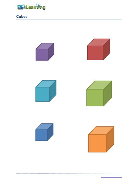 Grade 5 Geometry Identifying Cubes Pdf