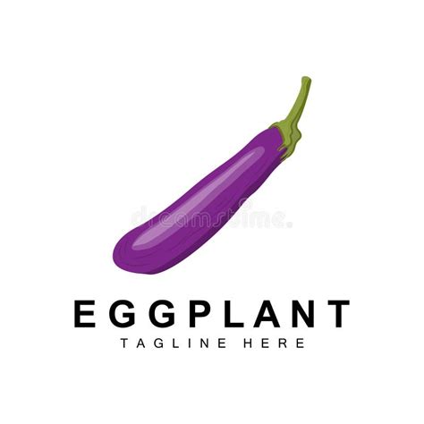 Eggplant Logo Design Vegetables Illustration Purple Vegetable