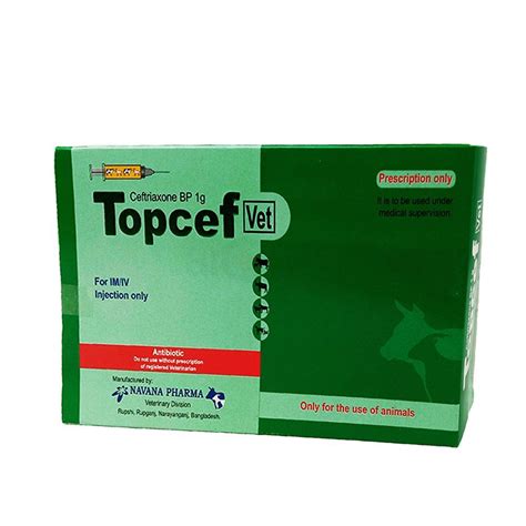 Topcef 1gm Imiv Vet Arogga Online Pharmacy