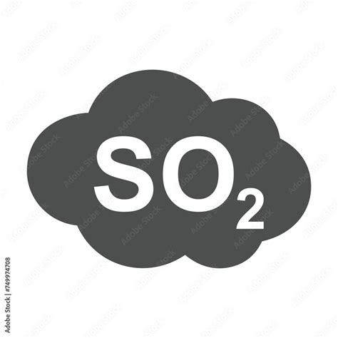 So2 Icon Sulfur Dioxide Formula Symbol Vector Illustration Stock