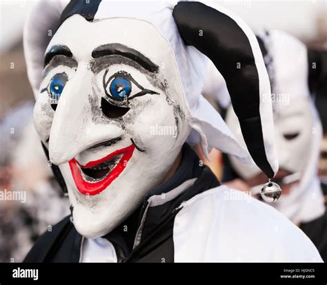 Black And White Jester Mask