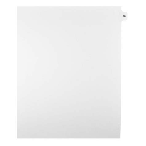 Mark Maker Legal Index Tabs 1 15th Cut With Individual Number Letter