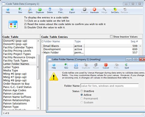 Folder Names Arts Management Systems