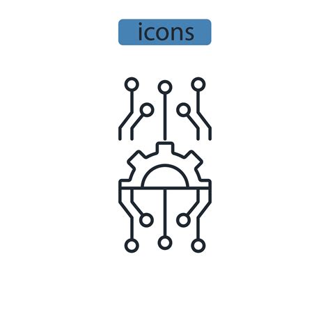 Technology Infrastructure Icons Symbol Vector Elements For Infographic
