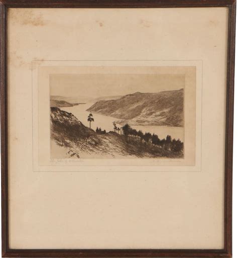 C Dickens Etching The Lake Of Ullswater Early 20th Century