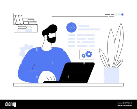 software developer abstract concept vector illustration stock vector
