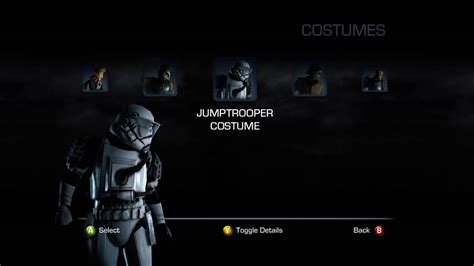 Star Wars The Force Unleashed Ii All Costumes Youtube