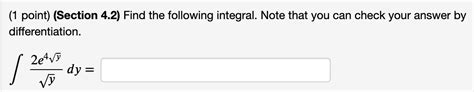 Solved Point Section Find The Following Integral Chegg