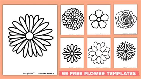 60 Free Flower Templates World Of Printables