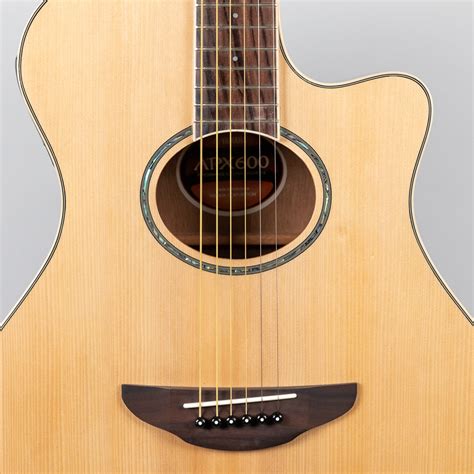 Yamaha Apx600 Thinline Acoustic Electric Guitar Natural Worldsmusics