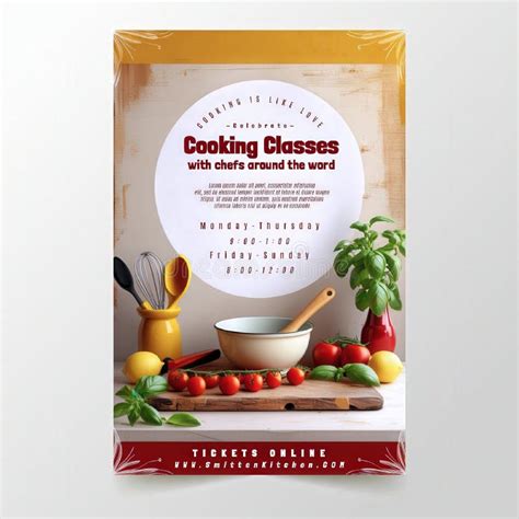 Cooking Classes Poster Template Restaurant Organic Food Banner