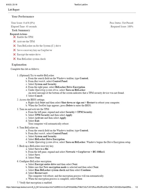 Testout Labsim Pdf 8 03 Download Free Pdf Booting Computing