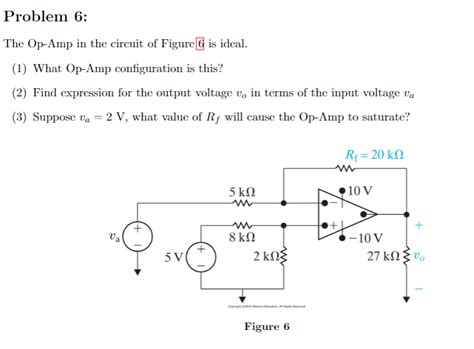 Solved Problem 6 The Op Amp In The Circuit Of Figure 6 Is