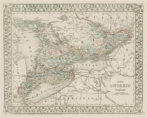 Map Of Ontario In Counties All Items Digital Archive Toronto