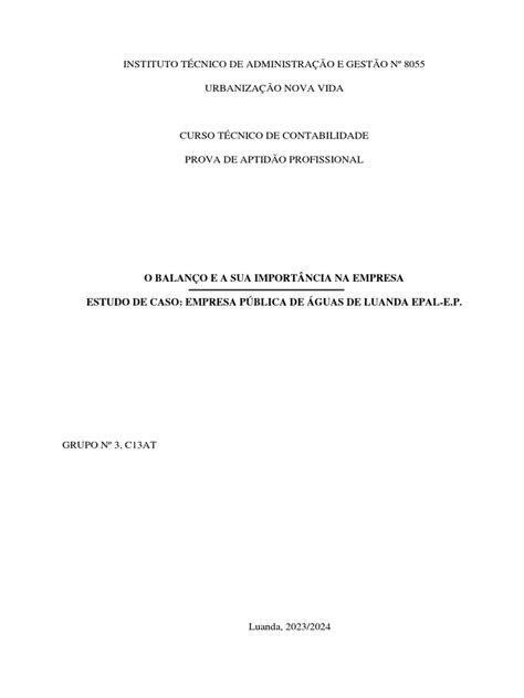 Efraim Fernando Trabalho Final Pdf Contabilidade Economia