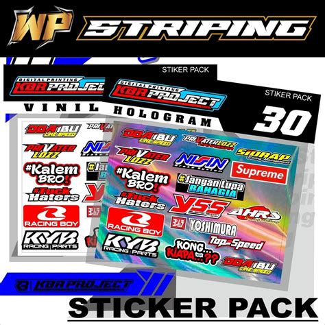 Jual Stiker Racing Motor Sticker Pack Sticker Pack Variasi List