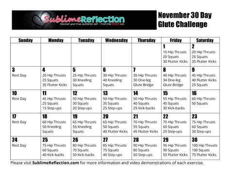 30 Day Glute Challenge