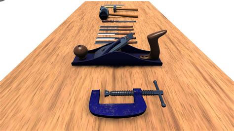 Carpenter Tools With Workbench