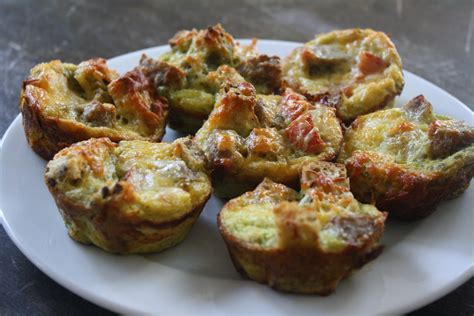 Fathers Day Recipe Breakfast Casserole Cups With Sausage And Tomato