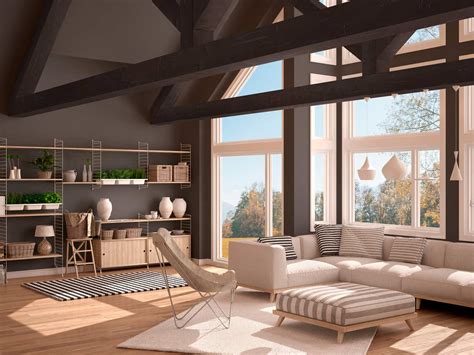Modern Black Ceiling Beams Design Ideas