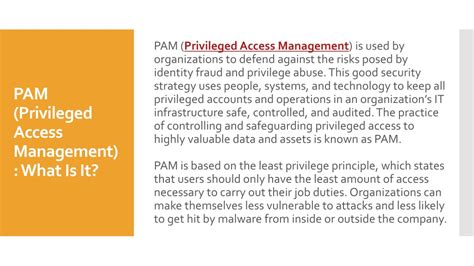 Ppt Why Should I Consider Privileged Access Management Pam As An