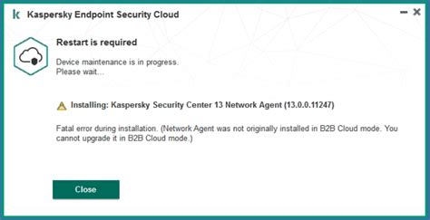 Fatal Error During Installation Kaspersky Endpoint Security For Business Kaspersky Support Forum